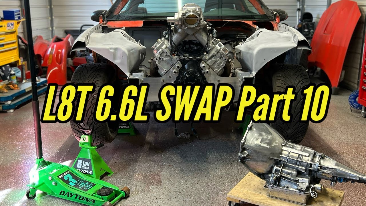 NEW Gen V L8T 6.6L SWAP Camaro Part 10 - B&M Race Powerglide Install ...