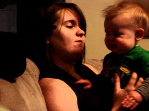 Brady Crying with mommy!
