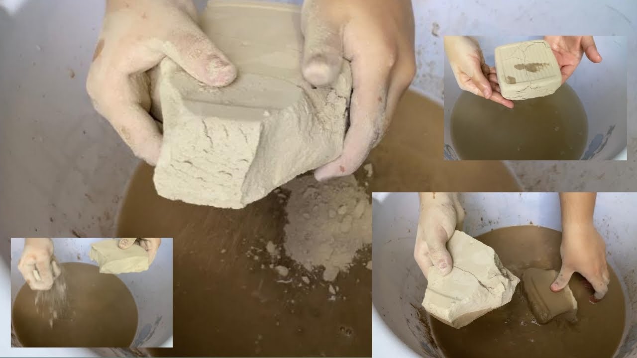 Soft Mud Dirt Random Shapes Crumbling In Water - YouTube