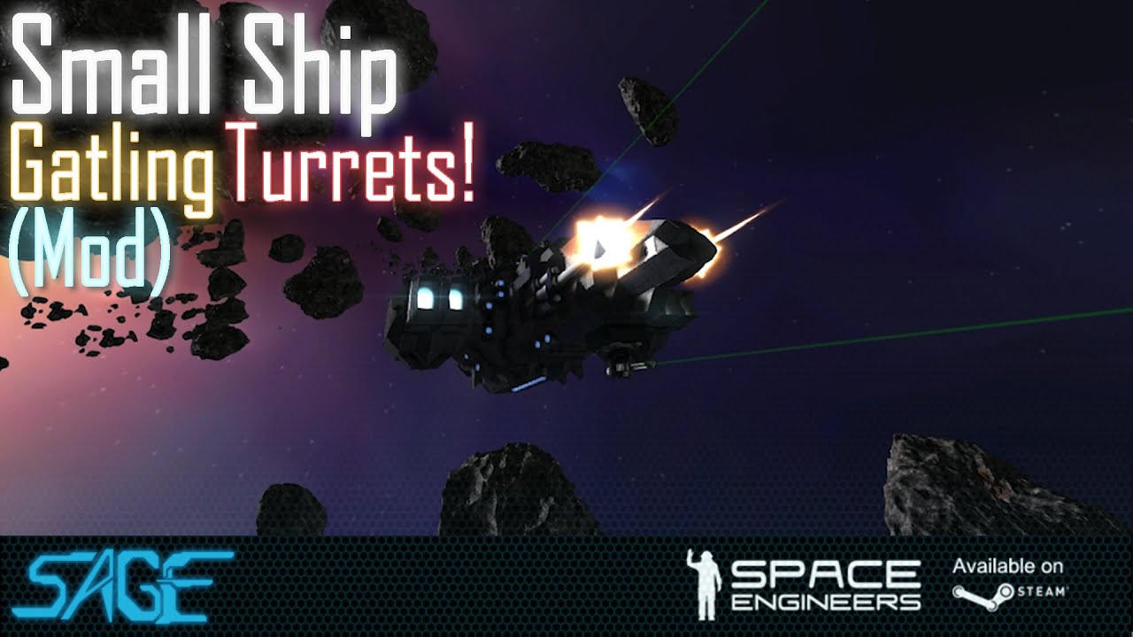 Space Engineers, Small Ship Turrets (2v2 battle) - YouTube