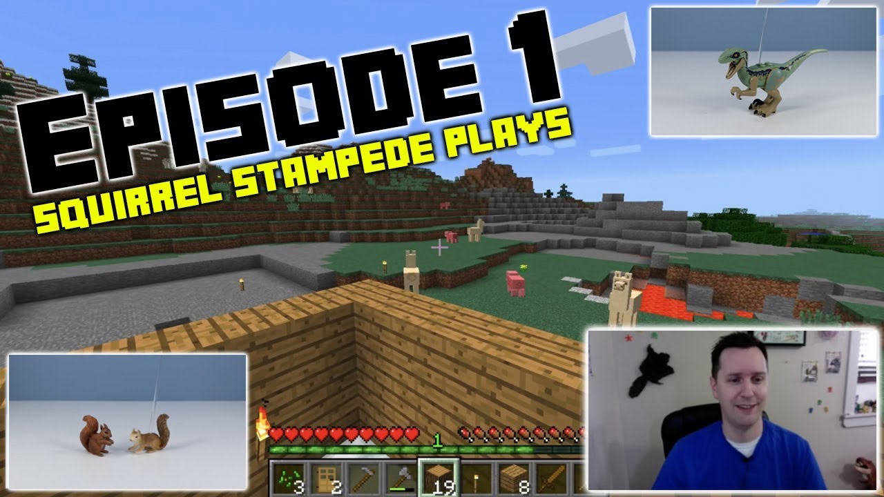 Squirrel Stampede Plays Minecraft Episode 1: The First Night - YouTube