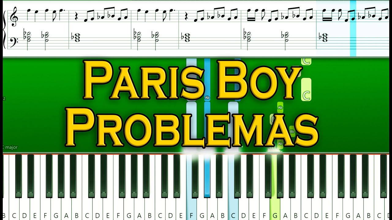 Paris Boy - Problemas (Piano Tutorial Sheets) (TikTok Version) - YouTube