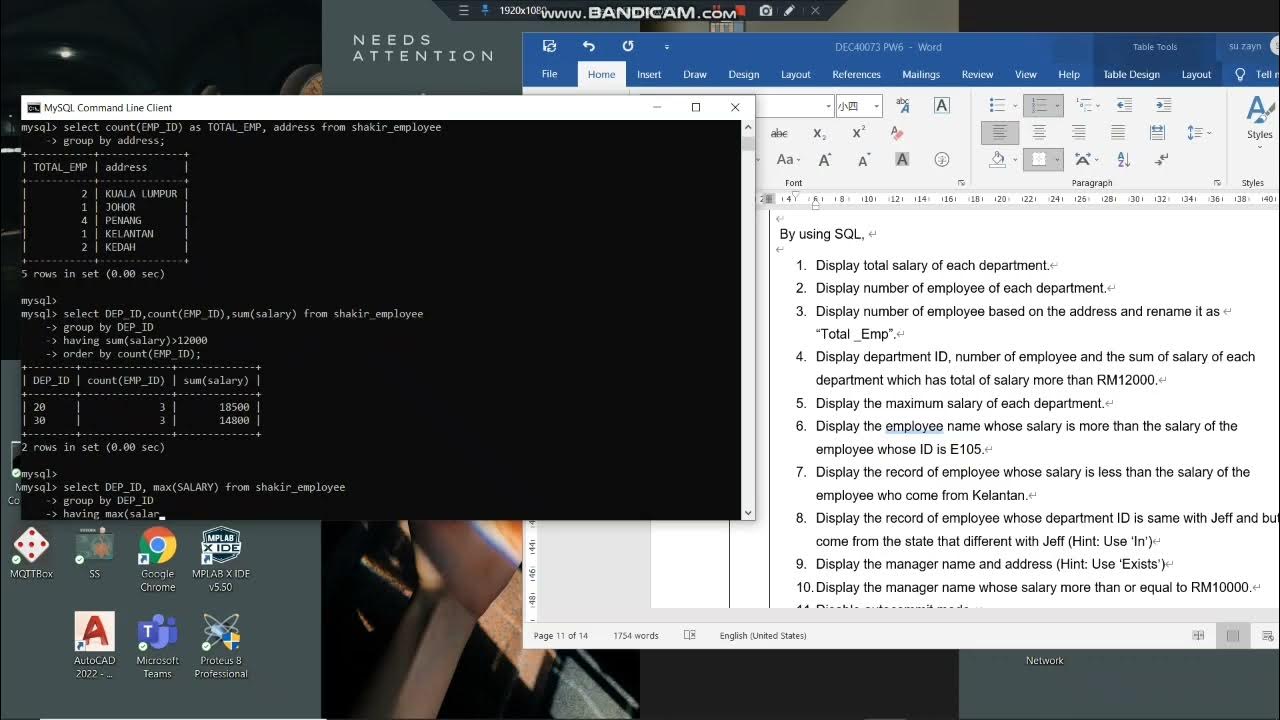 Practical Work 6: SQL Data Manipulation Command - YouTube