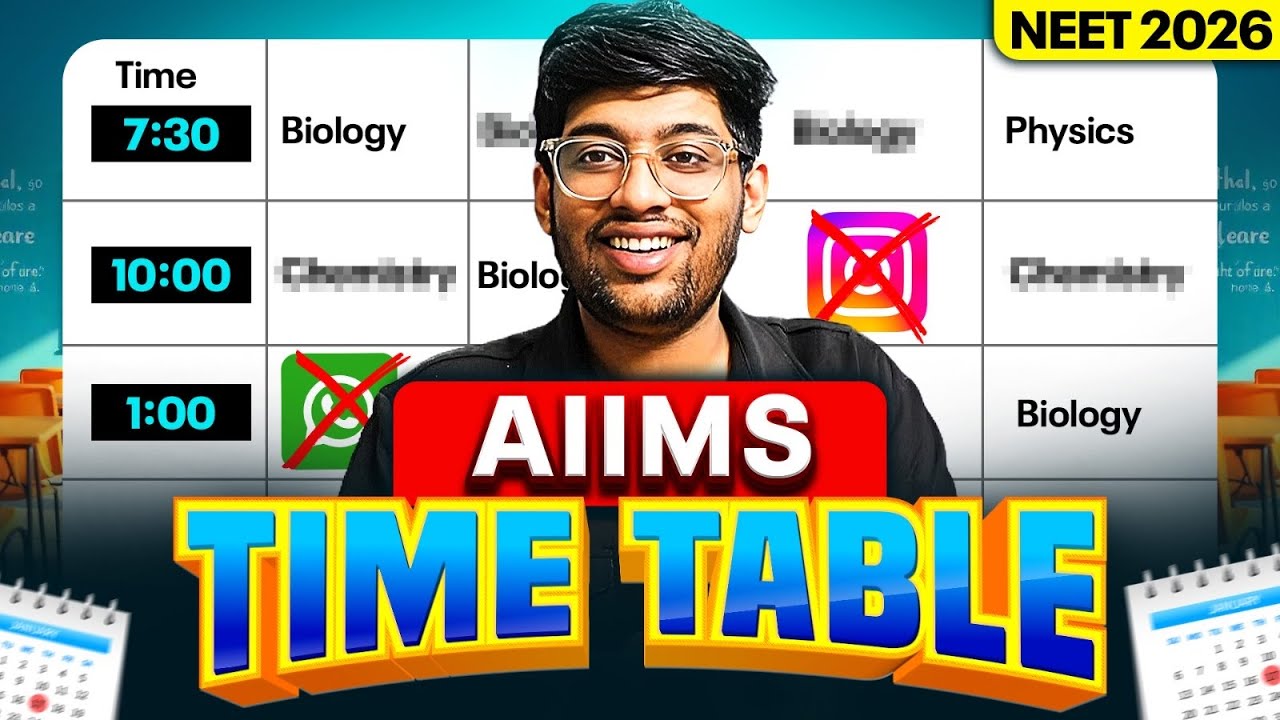 “Topper’s Timetable” for AIIMS🚀| NEET 2026 | 650+ marks - YouTube