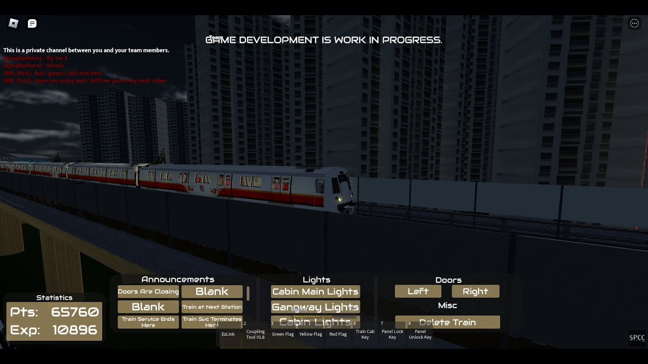 Roblox SPCC NSEWL 2024 | EWL| C151B 613/614 : Depart from Tanjong pagar ...