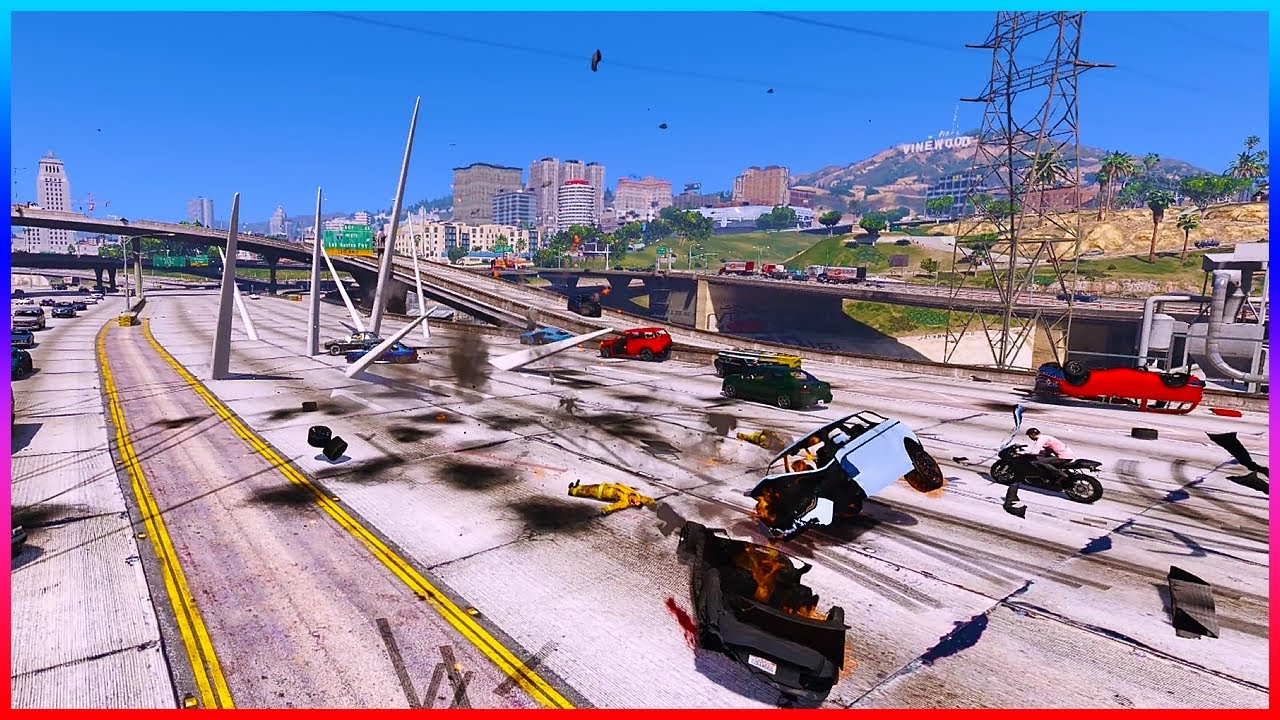 8 Minutes Of GTA 5 NPCs Driving Into Multiple Windmills! - GTA 5 ...
