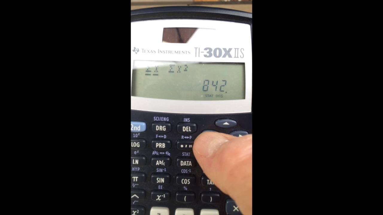 Using the TI-30X IIS to enter data and perform statistical calculations ...