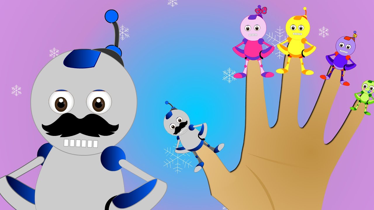Finger Family Nursery Rhyme Robot Family - YouTube