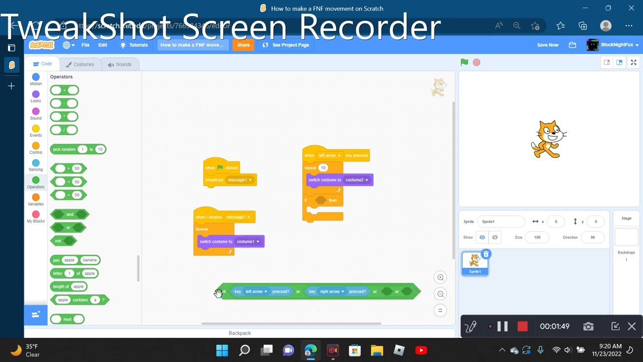 How to make a FNF Movement in Scratch - YouTube