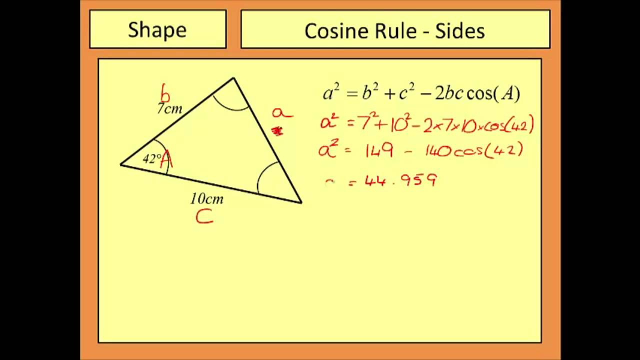 The Cosine Rule Missing Sides YouTube the-cosine-rule-missing-sides-youtube