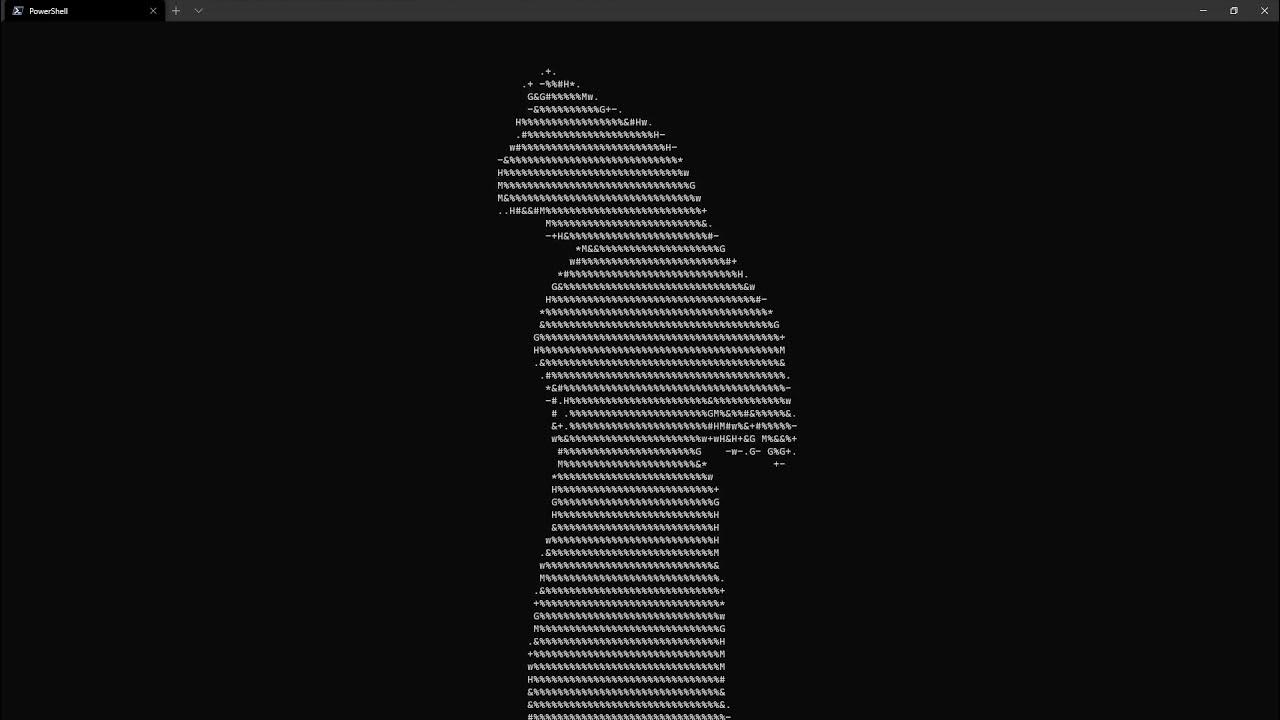 Bad Apple but in Windows Terminal ASCII art - YouTube