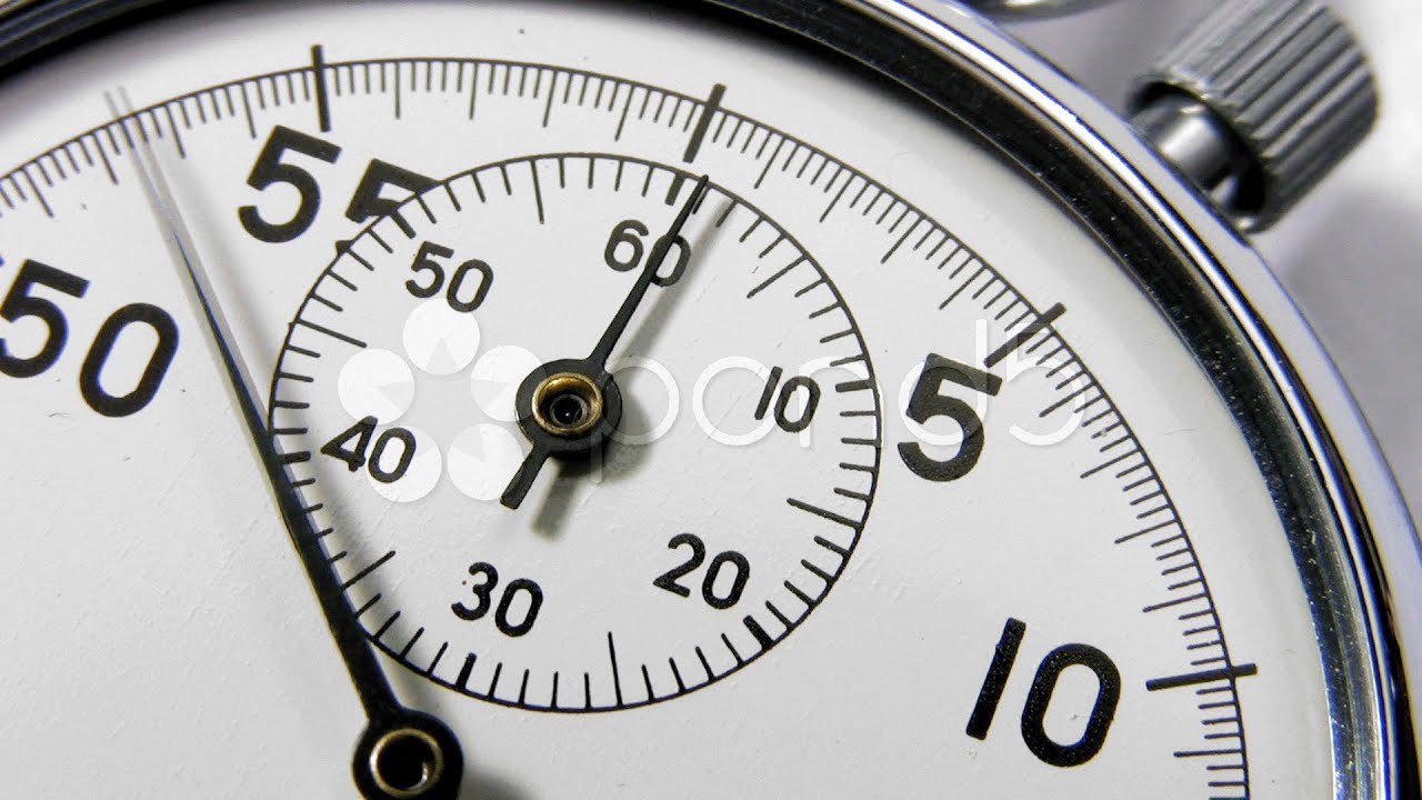 Stopwatch Close Up Of Clock Face Dial And Hands. Stock Footage - YouTube
