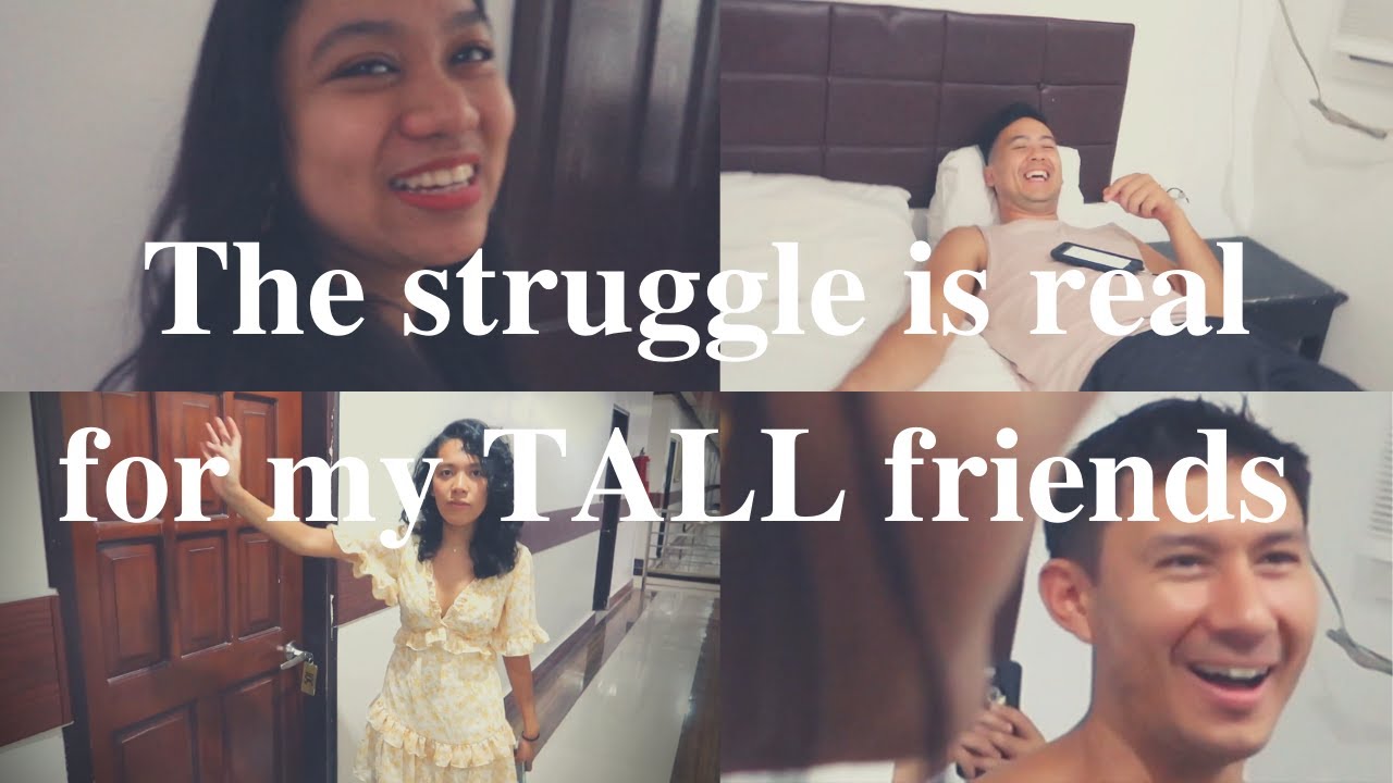 My SUPER TALL FRIENDS laughed at their struggles with a budget hotel in ...