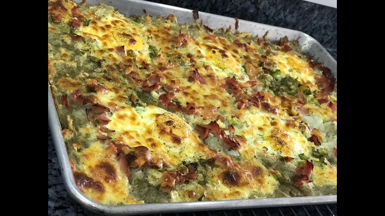 Papas ralladas con jamón y huevos - YouTube