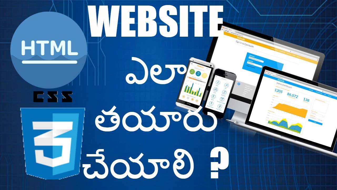 How to create a professional website in Telugu - Html tutorials in ...