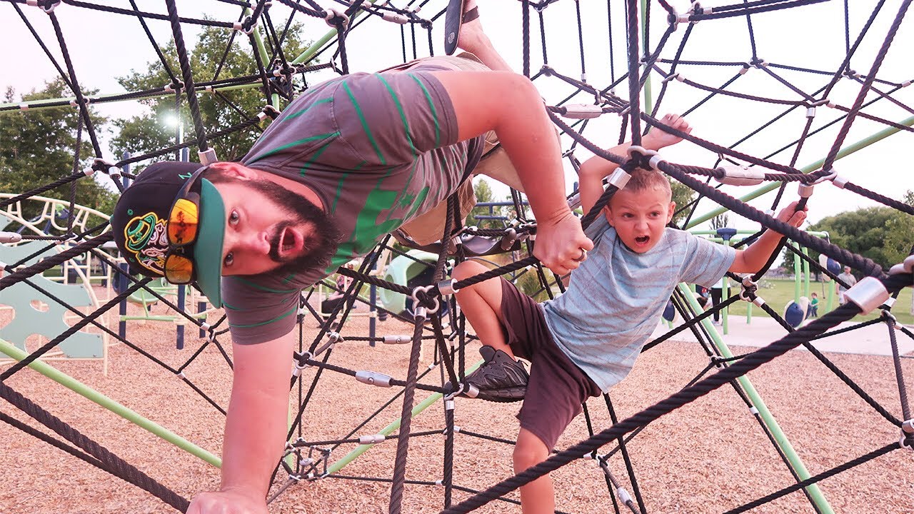 KIDS vs DAD Playground RACES! - YouTube