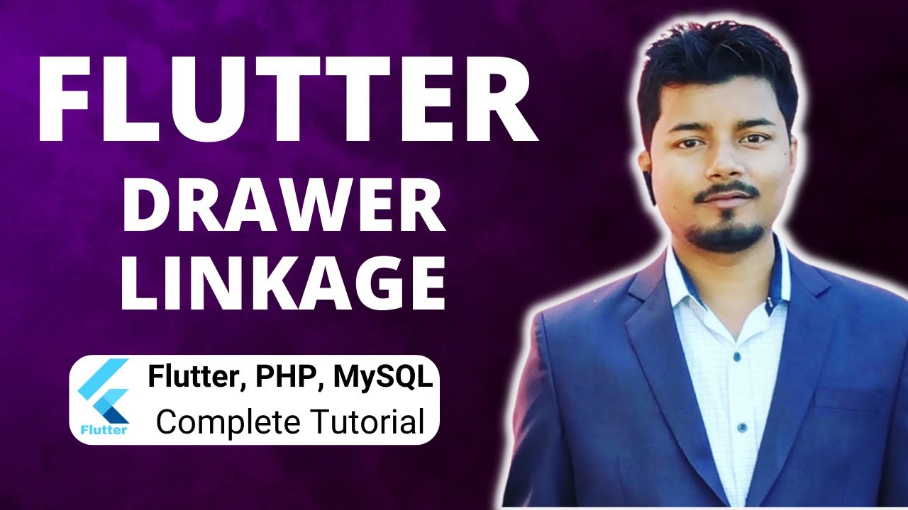 How to Link The Home Screen to Drawer in Flutter (Part 24) | Flutter, PHP, Mysql Tutorial Series ...