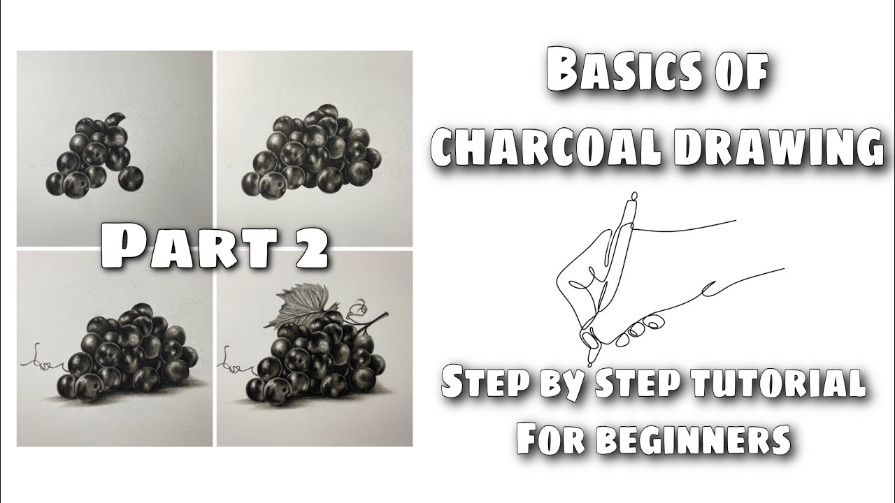 Basics of charcoal drawing | How to do realistic art using charcoal ...