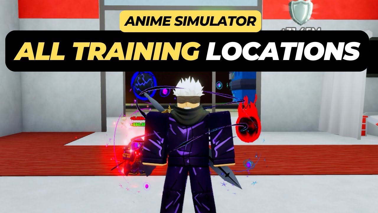 All Training locations in Roblox Anime Simulator - YouTube