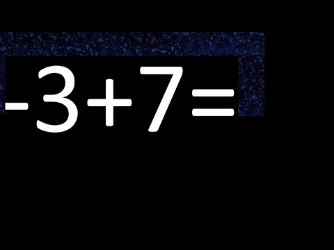 minus 3 plus 7 . Adding and subtracting negative numbers ,minus theree ...