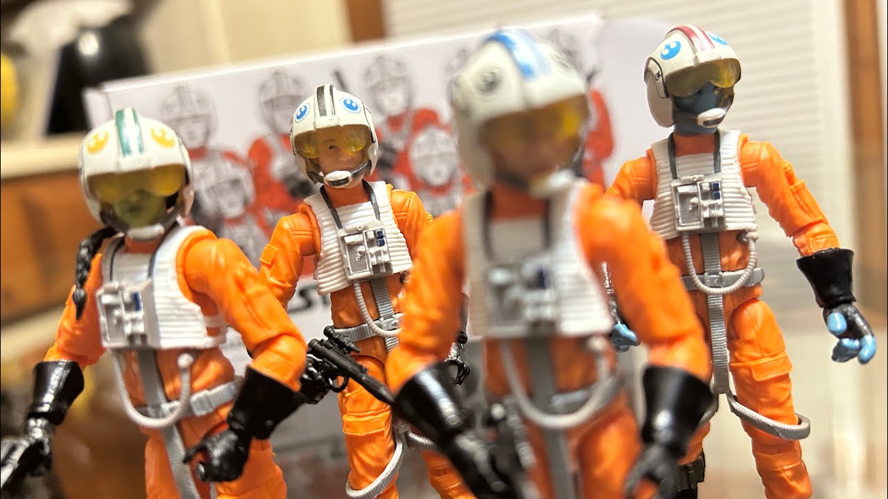Star Wars Vintage Collection rebel pilots 4 pack review - YouTube