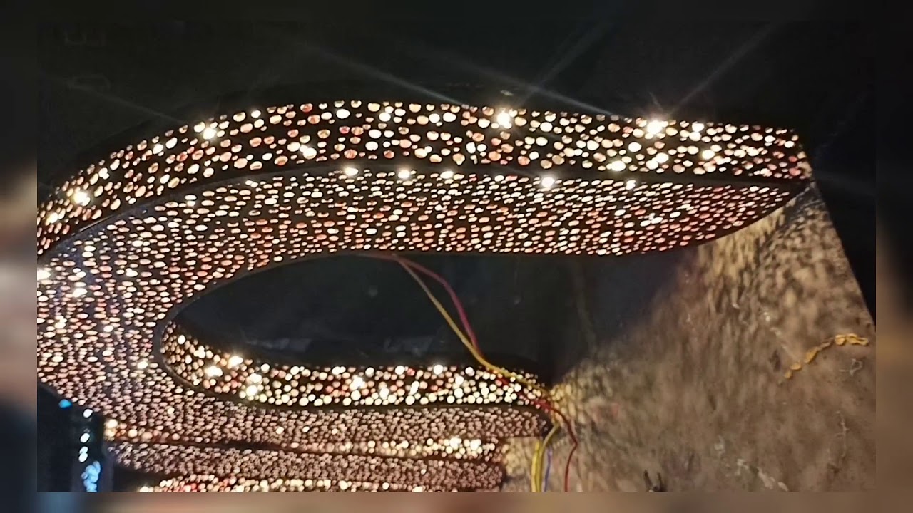 MS LETTER HOLO CUTTING DESIGN WITH COOPER POWDER COATING W۔WHITE LED ...