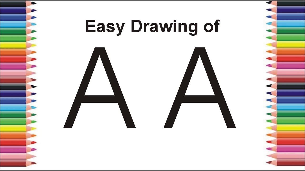 Beautiful drawing from letter AA | Easy Art - YouTube