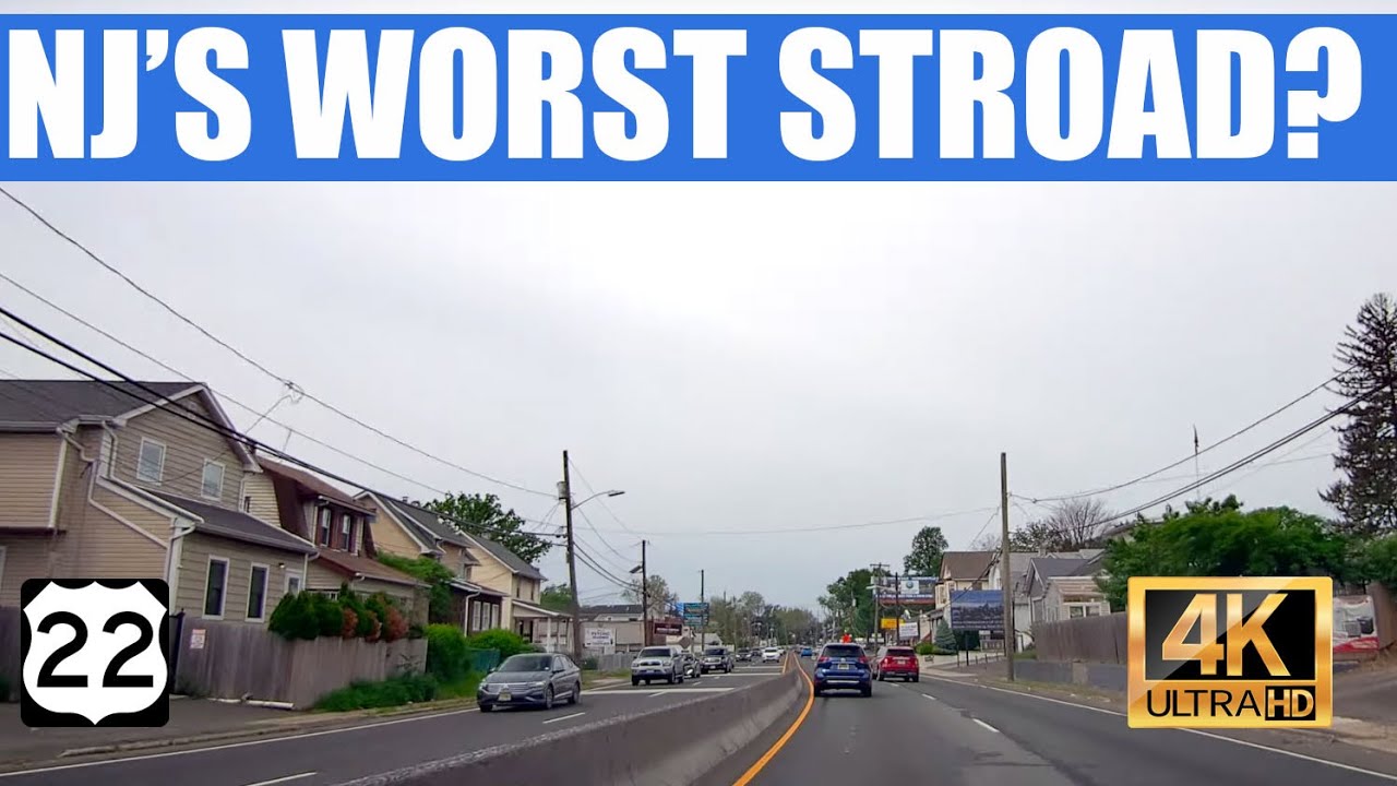 Driving in US Route 22 from start to Springfield, NJ (4K) - YouTube