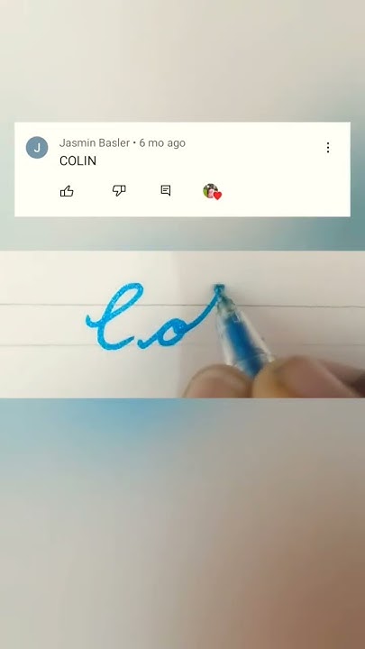 Writing Your Name In Cursive Colin Youtube