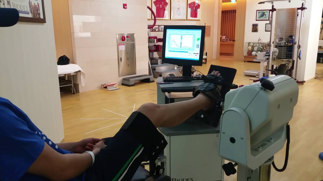 야구선수 발목수술 후 재활Rt ankle ATFL, CFL reconstruction 초기 등속성 근력 재활 운동 2 - YouTube