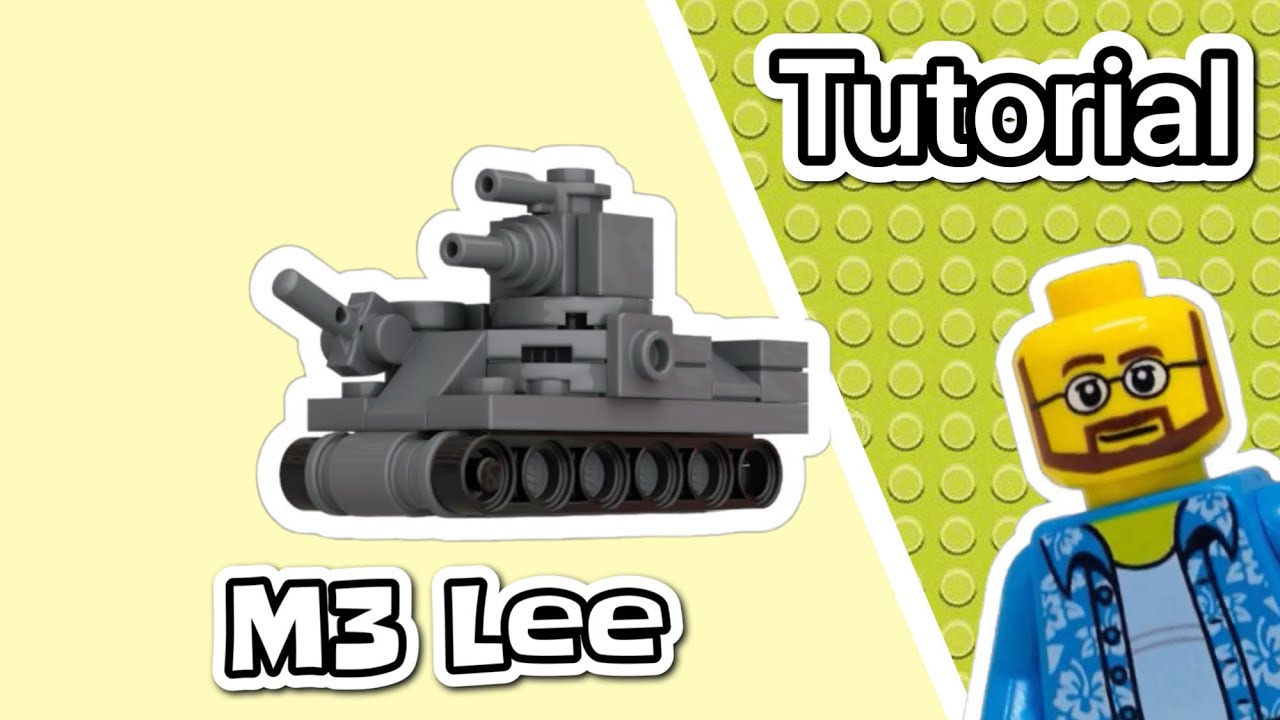 LEGO WW2 M3 Lee tank in Micro Brick Battle scale tutorial - YouTube