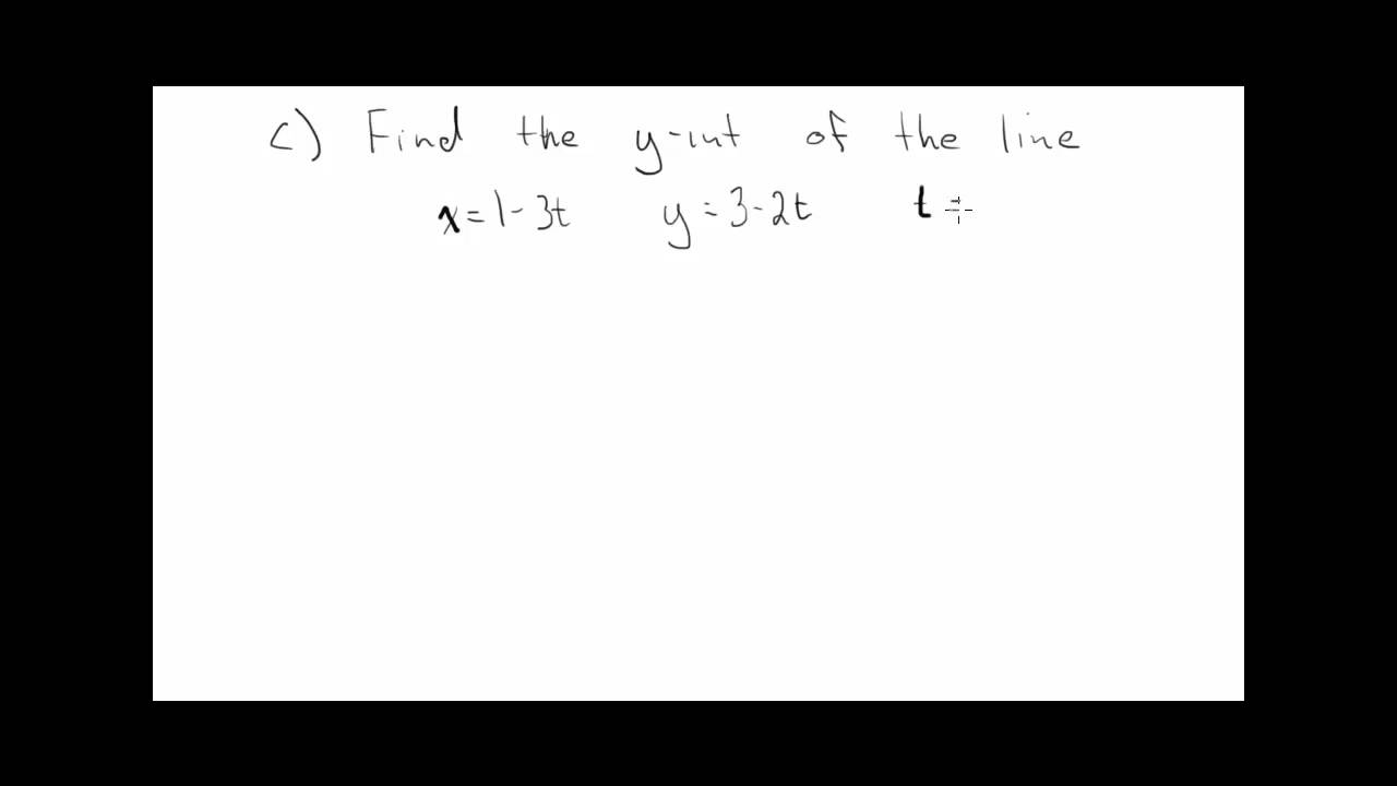 Vector and Parametric Equations of Lines in R2 (Part 2) - YouTube