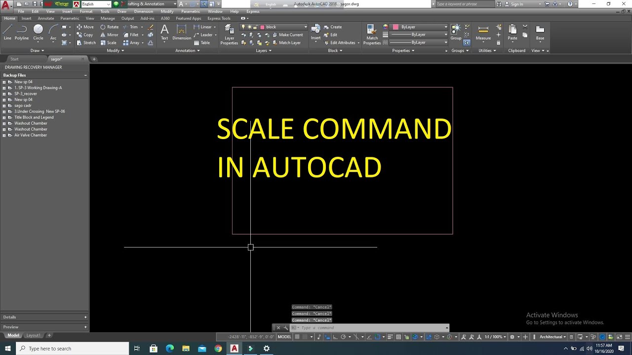 How To Use SCALE Command In Autocad With Referrence YouTube how-to-use-scale-command-in-autocad-with-referrence-youtube