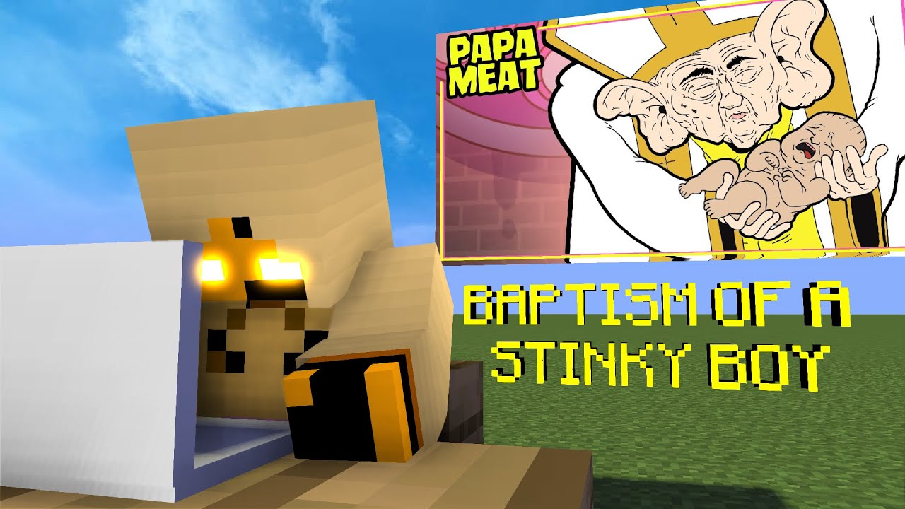 A Minecraft Animator Reacts to BAPTISM OF A STINKY BOY Created by Papa ...