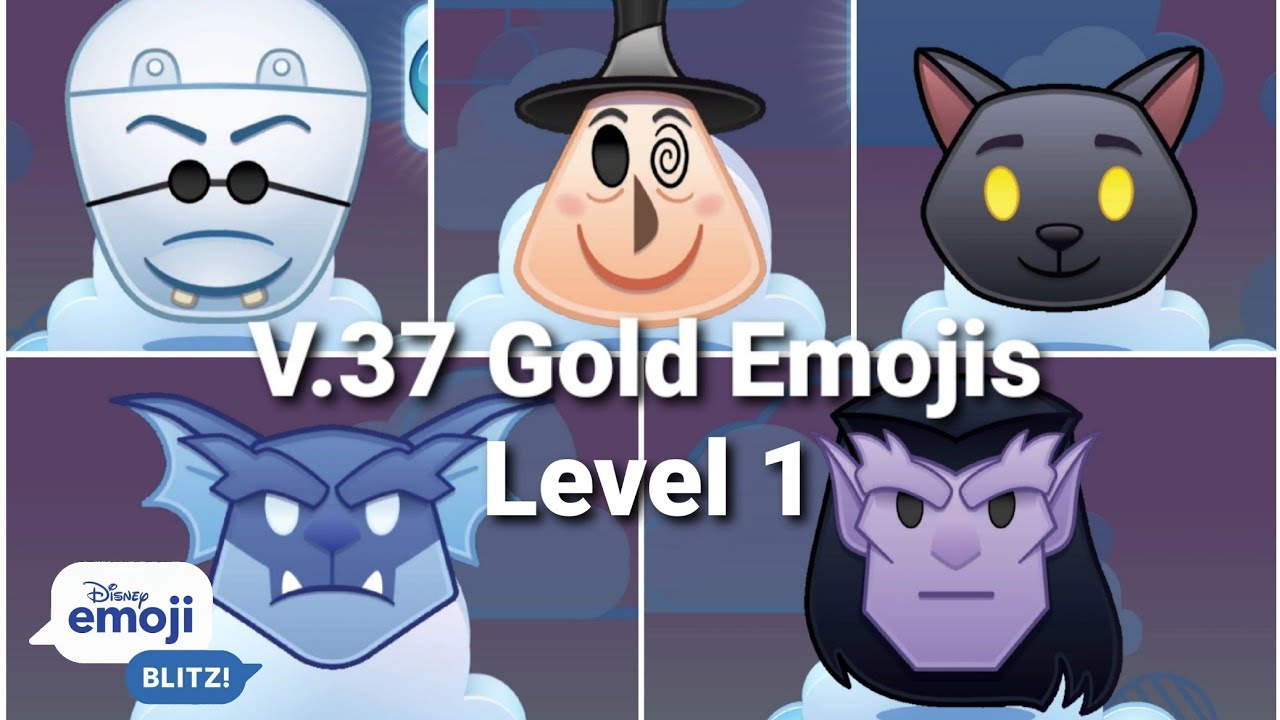 Disney Emoji Blitz Ver.37 Gold Emojis - Level 1 (Beta Update) - YouTube