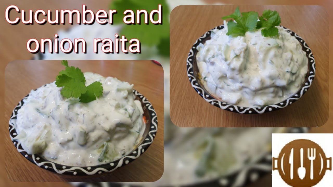 Cucumber and onion raita. - YouTube