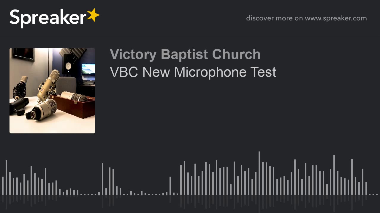VBC New Microphone Test - YouTube