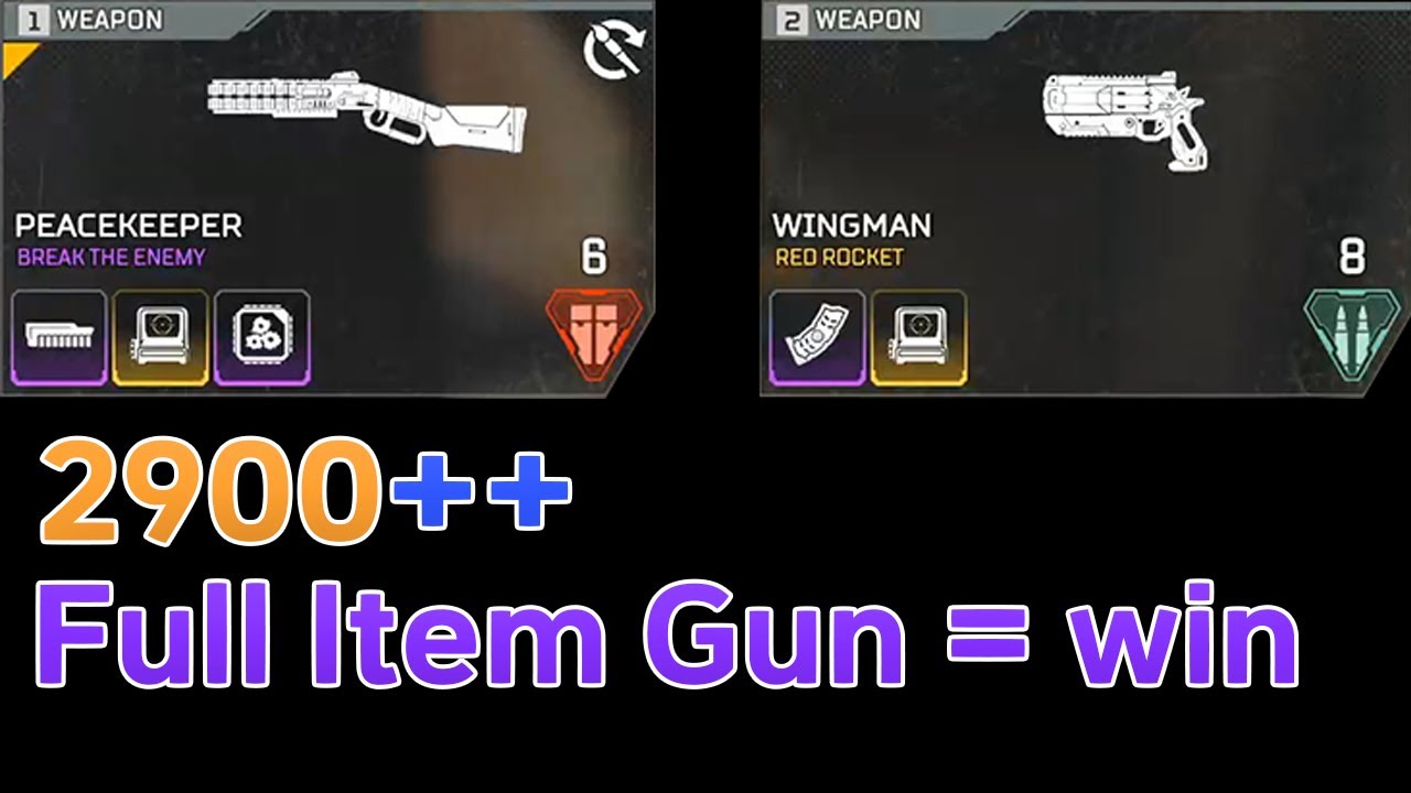 [Apex Legends] WINGMAN + PEACEKEEPER 2900++ Wraith play (Ras Official ...