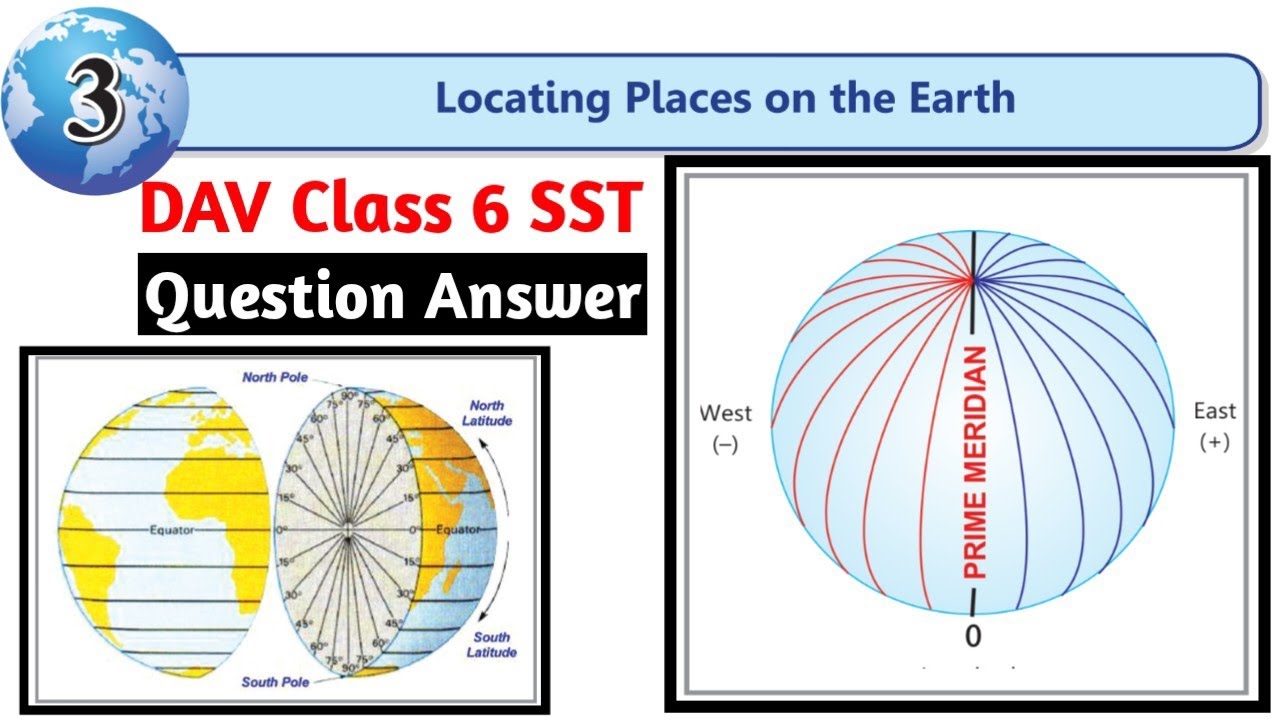 Locating Places on the Earth Question Answer | DAV Class 6 SST | - YouTube