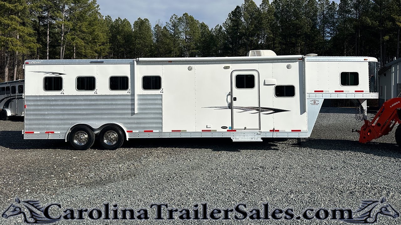 2014 Exiss 8410 4 Horse Trailer Tour | 10' LQ, Mangers, All-Aluminum ...