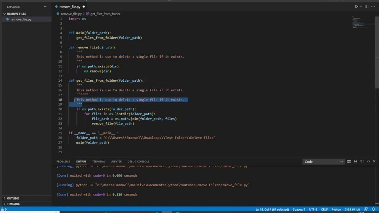 Remove Delete Files Python Automation Youtube