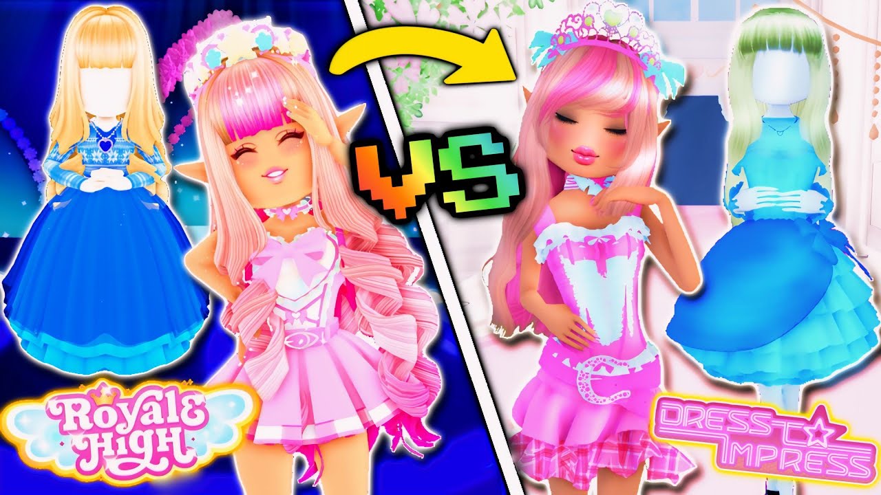 Recreating My Saved ROYALE HIGH OUTFITS In DRESS TO IMPRESS! Blue Girl ...