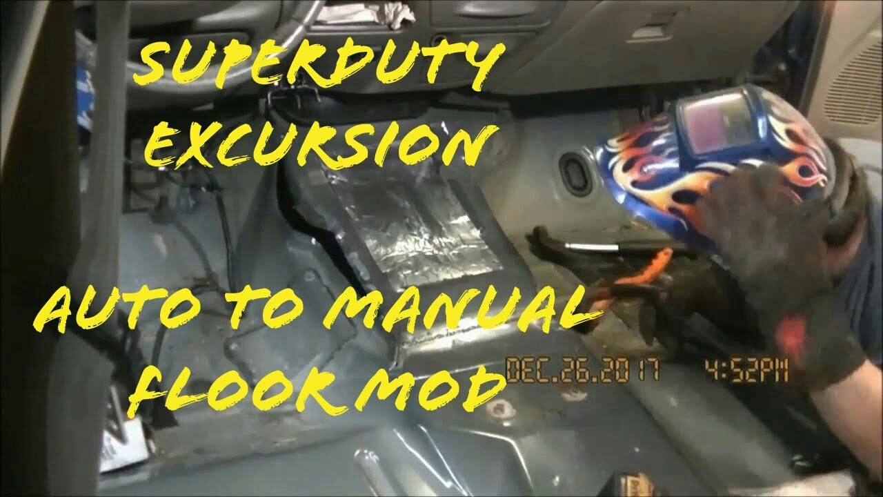 Ford Excursion Cummins ZF Swap "Part 3 Auto to Manual Floor Conversion ...