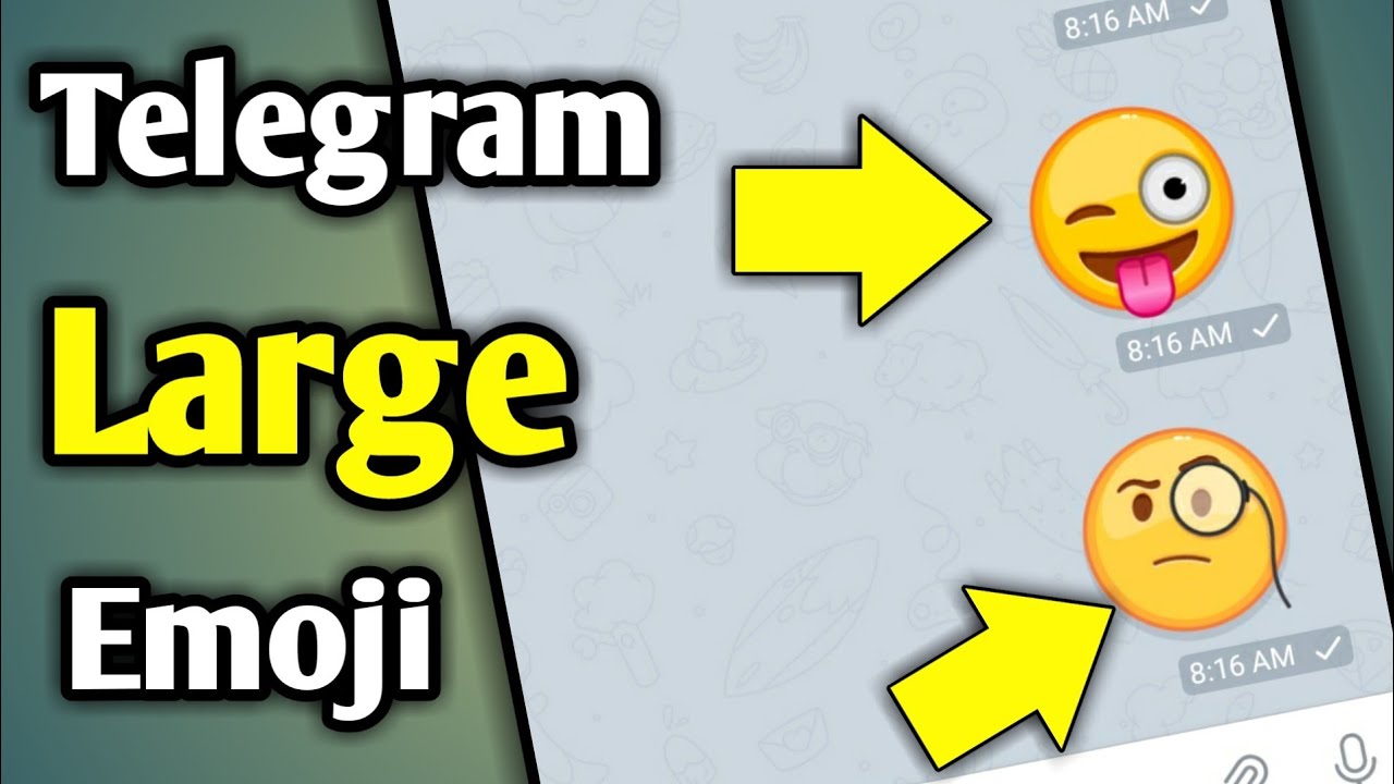 Telegram Large Emoji | How To Send Big Size Emoji On Telegram App - YouTube
