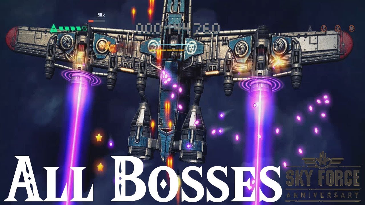 Sky Force Anniversary // All Bosses - YouTube