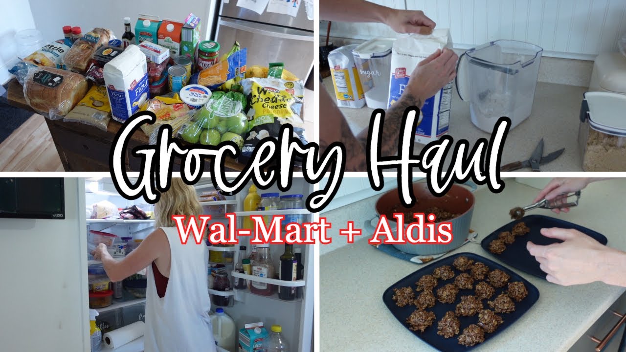 GROCERY HAUL | FRIDGE CLEAN-OUT | NO BAKE COOKIE RECIPE - YouTube