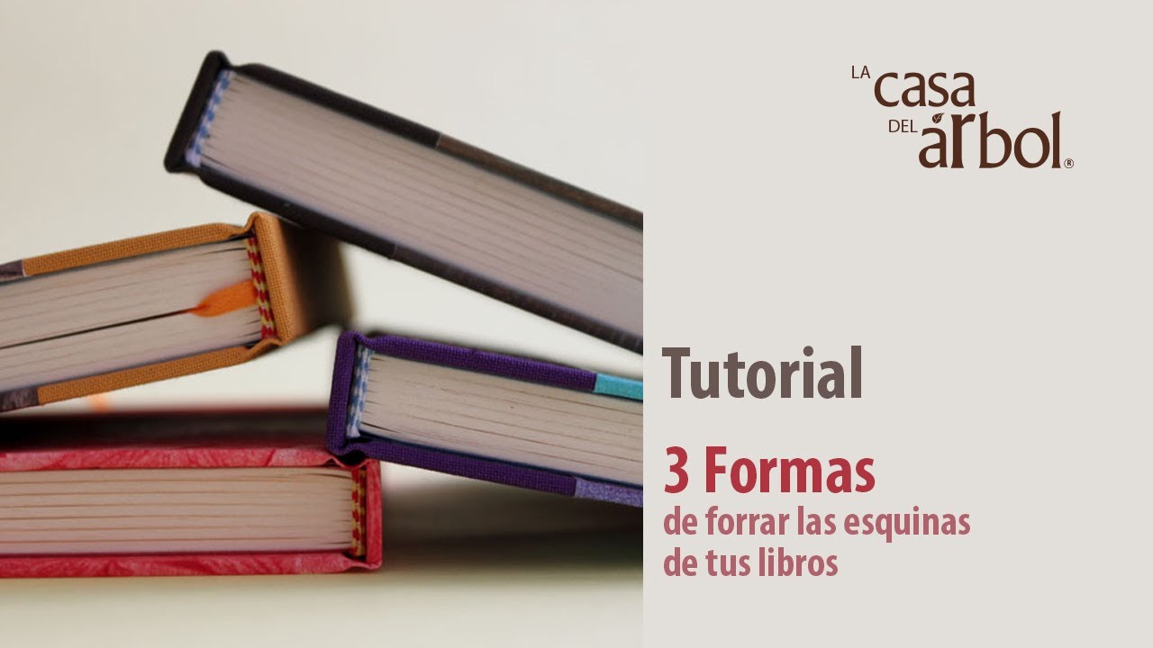 Tres formas de forrar las esquinas de los libros. - YouTube