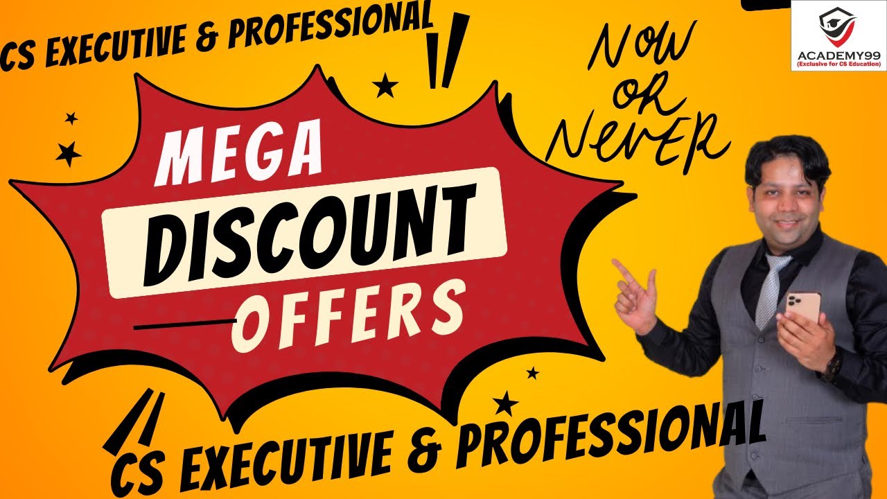 NOW OR NEVER OFFER 😱 MEGA DISCOUNT OFFERS 😱CS EXECUTIVE 🥳 CS ...