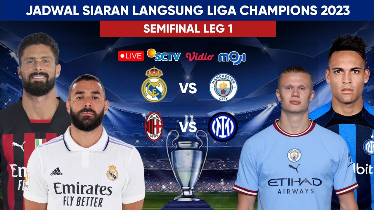 Jadwal Liga Champion Malam Ini Live Sctv Real Madrid Vs Man City