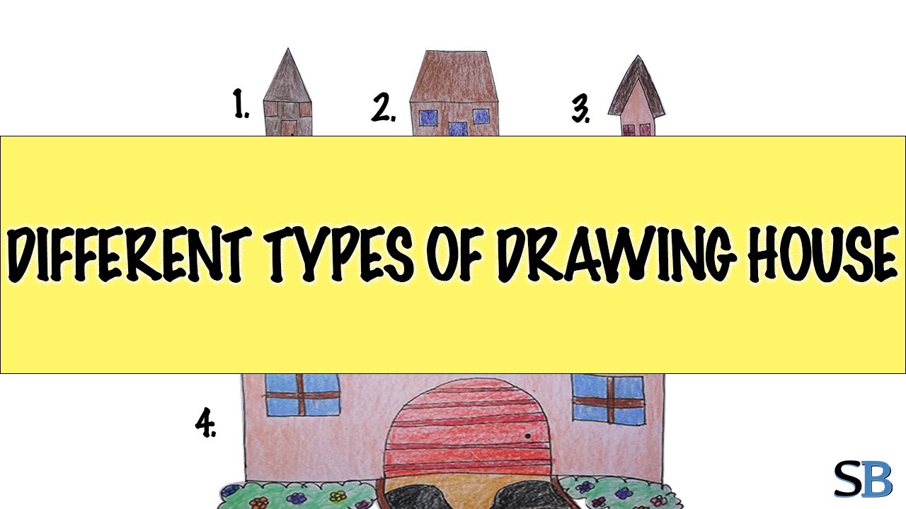 Drawing a Different types of Simple House - YouTube